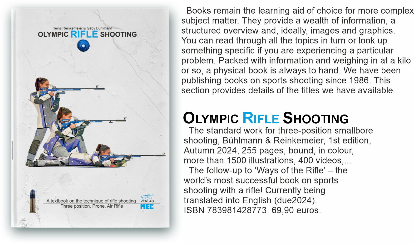 Olympic Rifle Shooting - Heinz Reinkemeier Sportpsychologe Trainer Autor