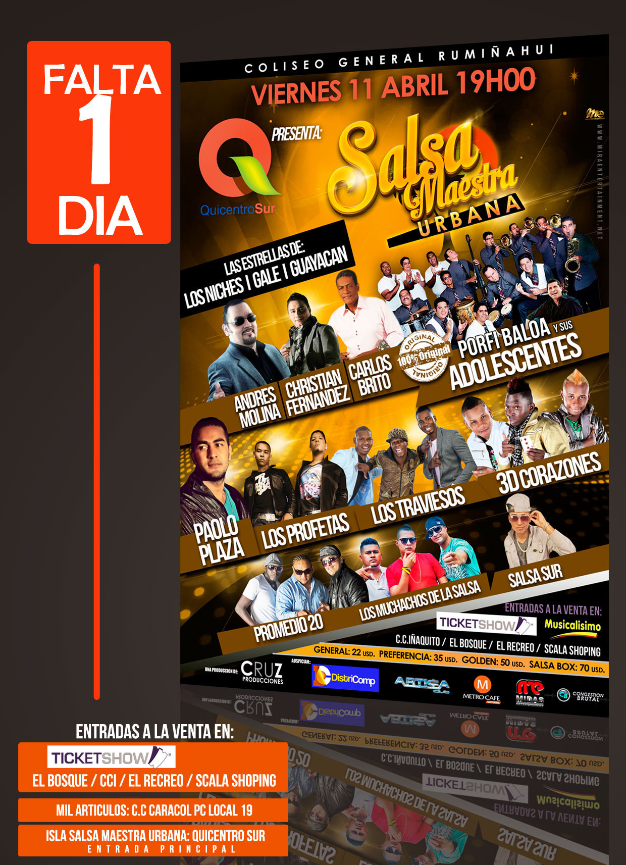 CONCIERTOS ECUADOR - Agencia de Diseño, publicidad y Marketing Digital