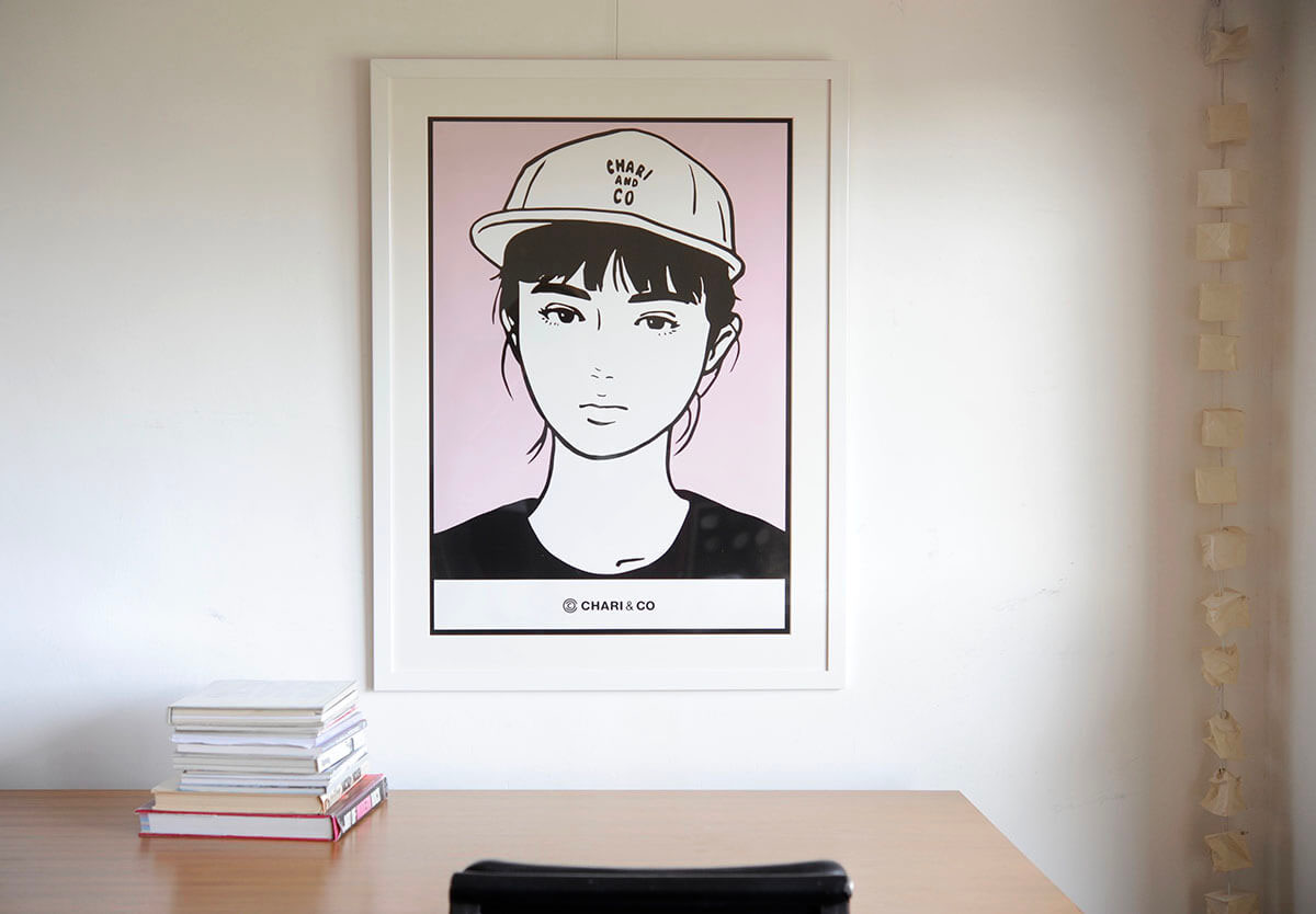 KYNEのCHARI&CO POSTER - Pinkを額装しました。 - ノイズキング藝術額装店