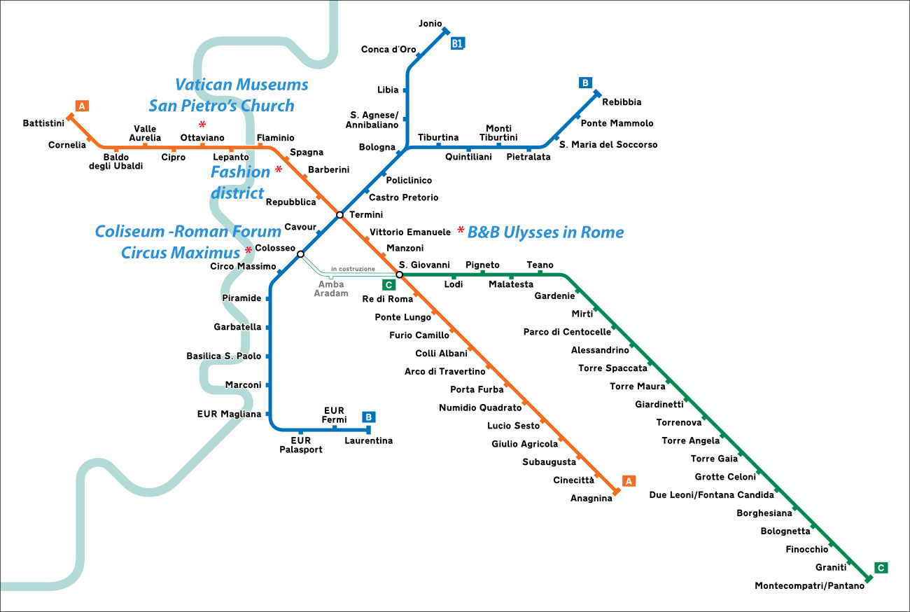 Transports & Location - Benvenuti al B&B 'Ulysses in Rome'