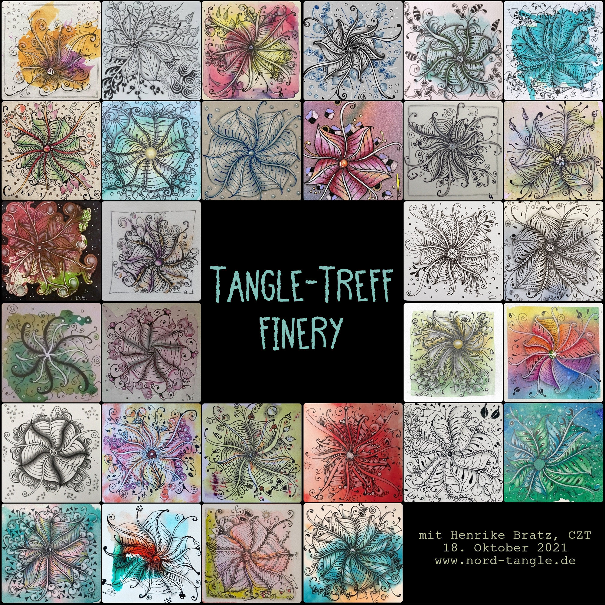 Tangle-Treff "finery" - Tanglen im Norden / Zentangle mit Henike Bratz