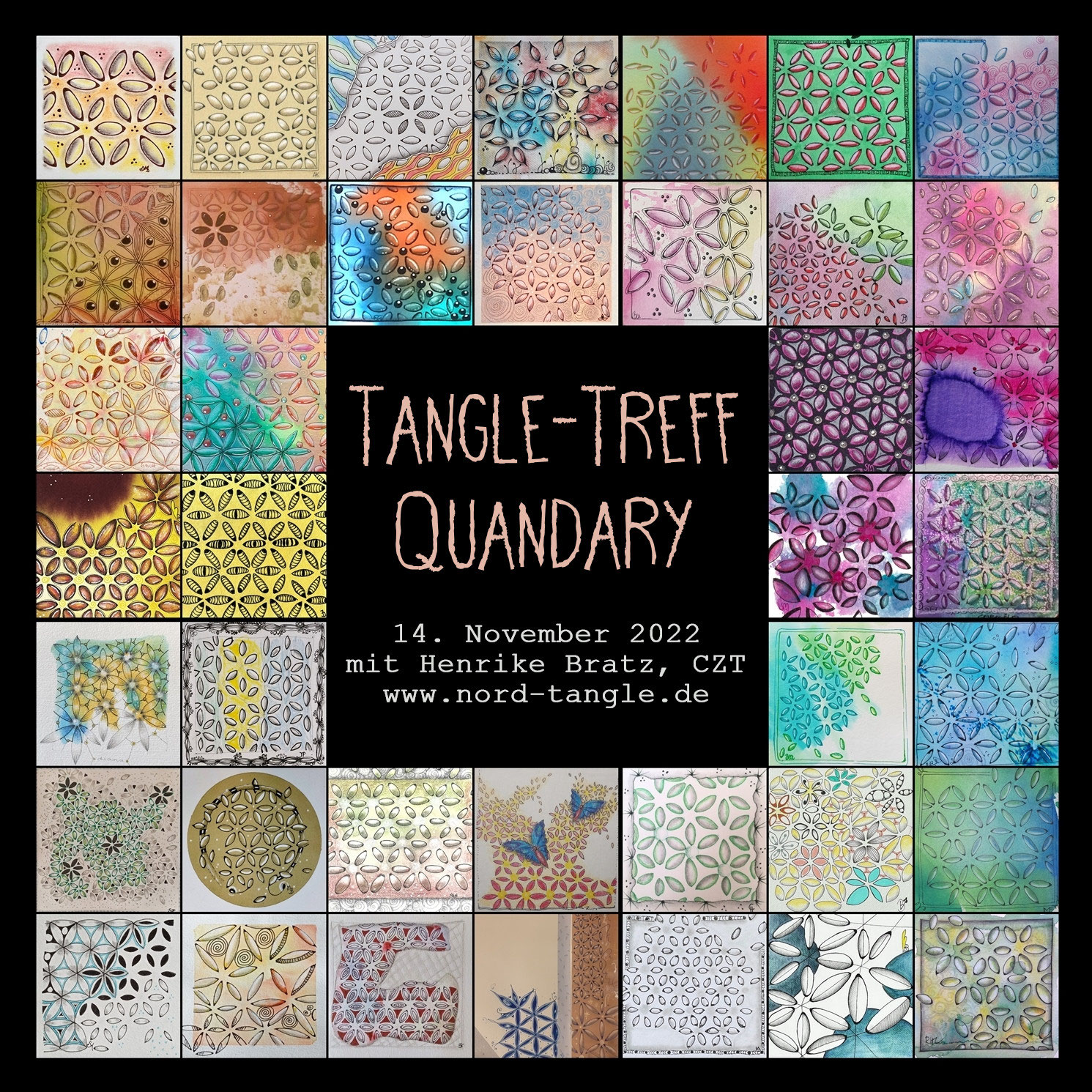 Tangle-Treff "Quandary" - Tanglen im Norden / Zentangle mit Henike Bratz