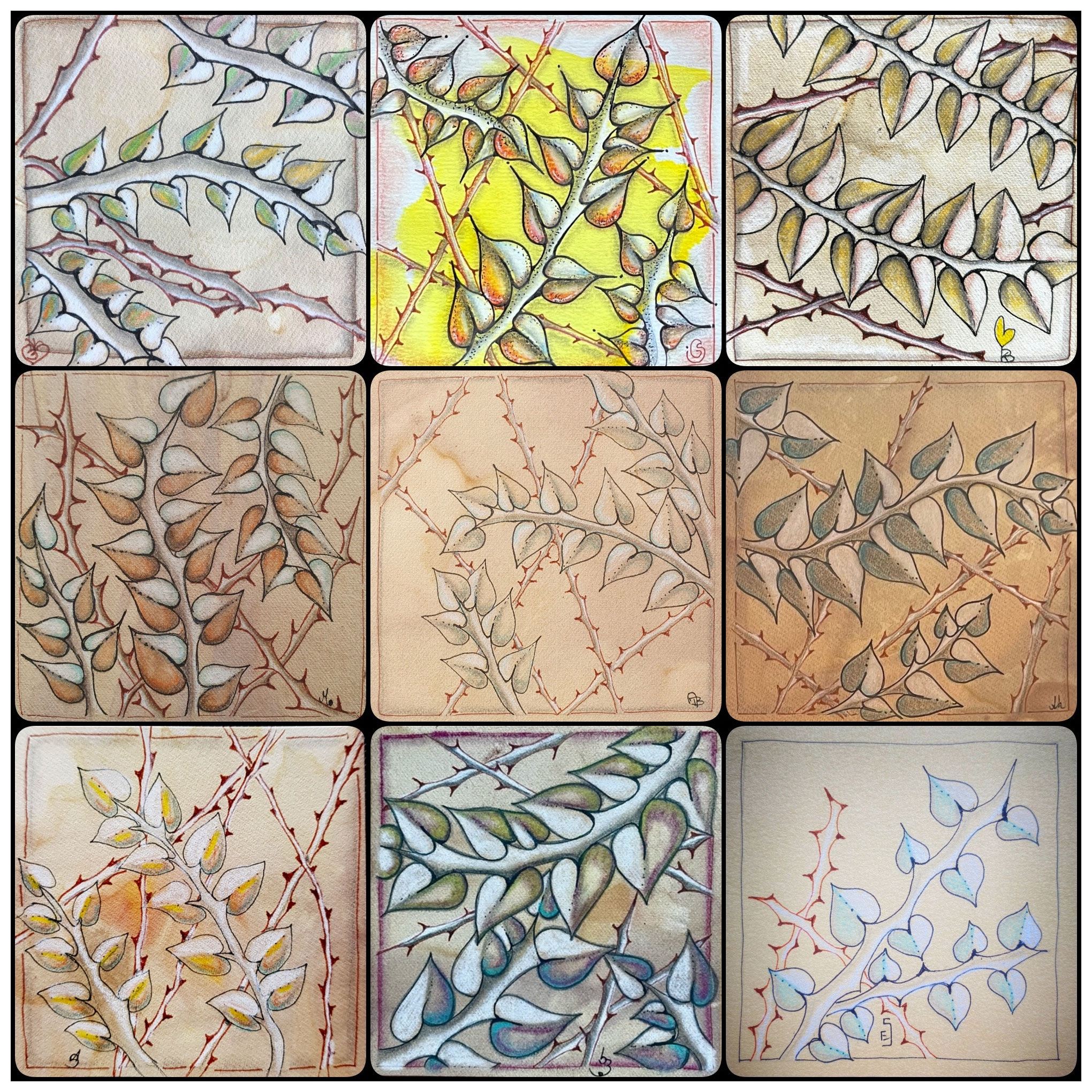 Pokeleaf lieben lernen - Tanglen im Norden / Zentangle mit Henike Bratz