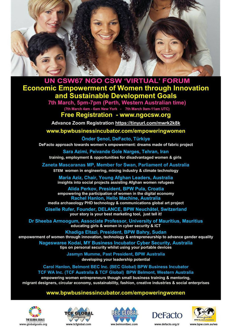 BPW International Parallel Events at UN CSW 67 - March 6-17, 2023 - BPW ...