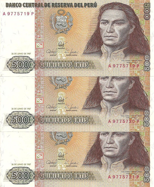 BILLETES DE PERÚ. (INTI). REPÚBLICA DEL PERÚ. (AÑO 1.987). - www ...