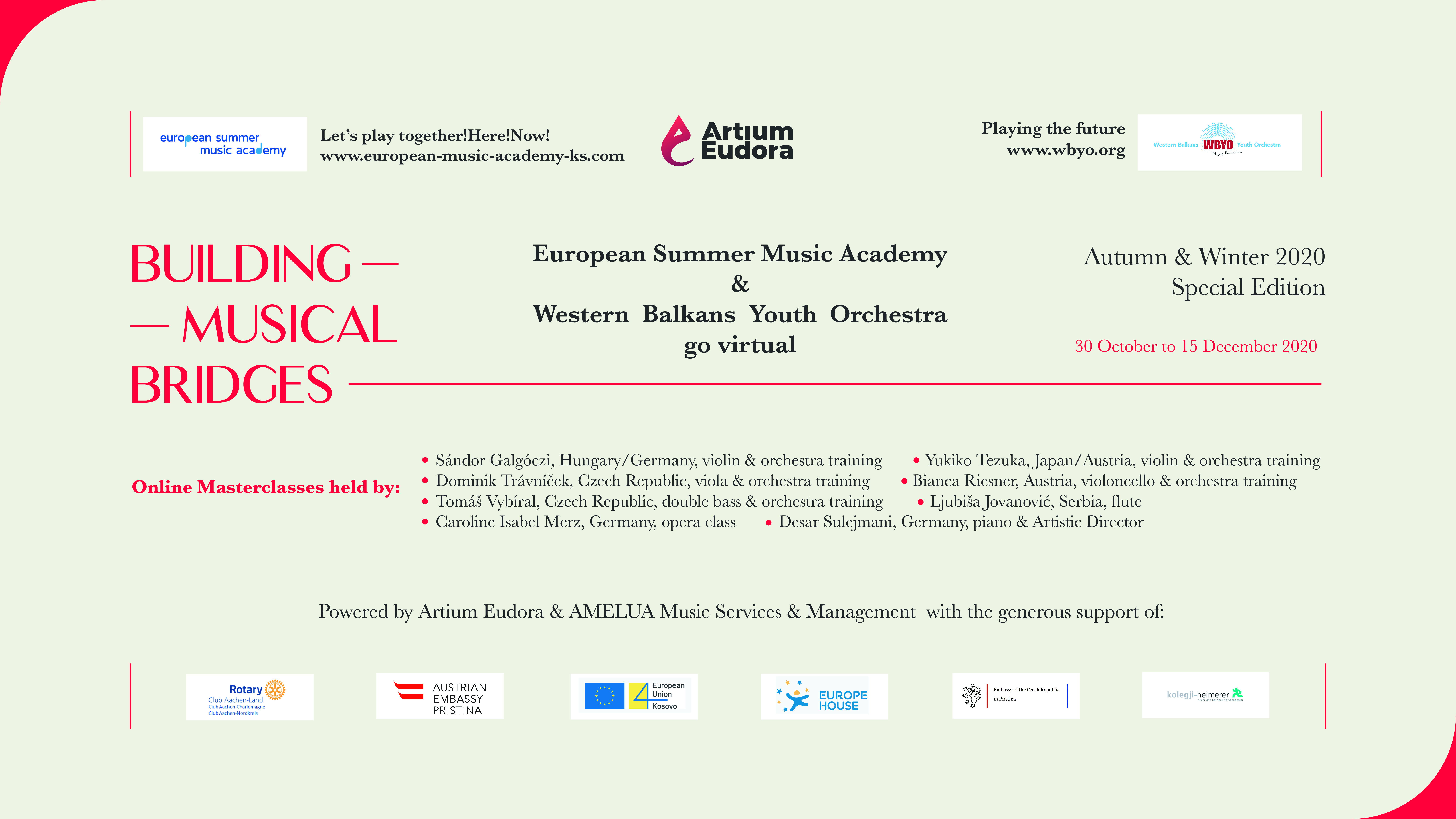 Building Musical Bridges 2020 - WBYO's website!