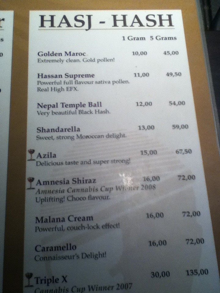 Coffee Shop, bar a joints Amnesia a Amsterdam - Cannabis Online