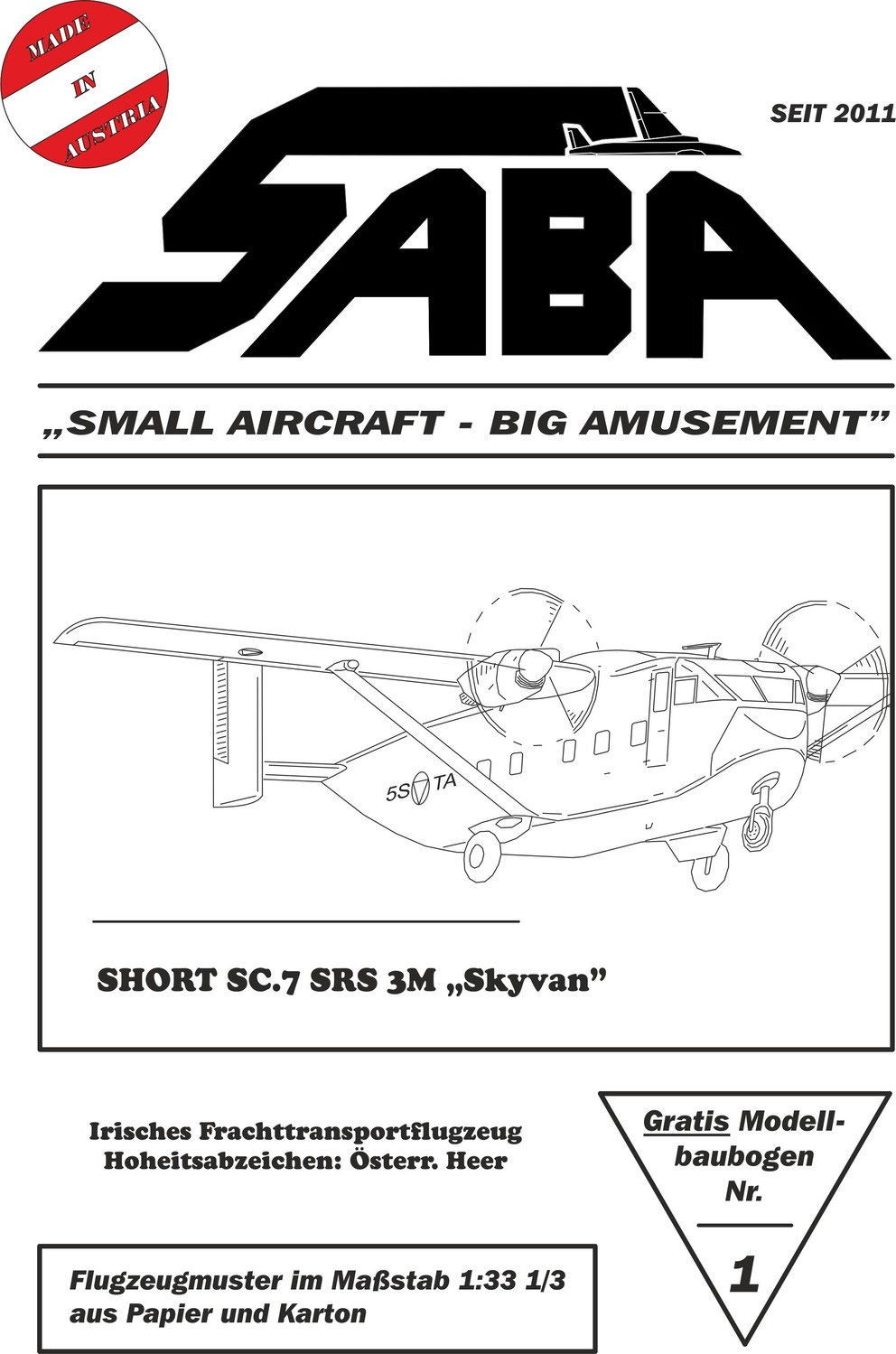 SHORT SC.7 SRS 3M "Skyvan" - SABA Modellbau