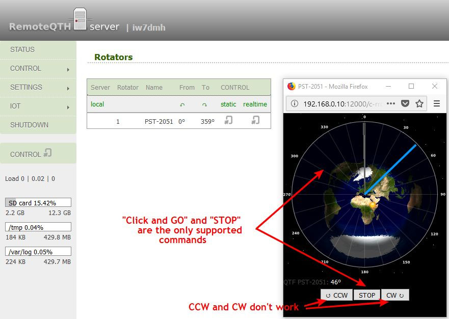 RemoteQth Prosistel Rotator Adapter - IW7DMH - Ham Radio Station