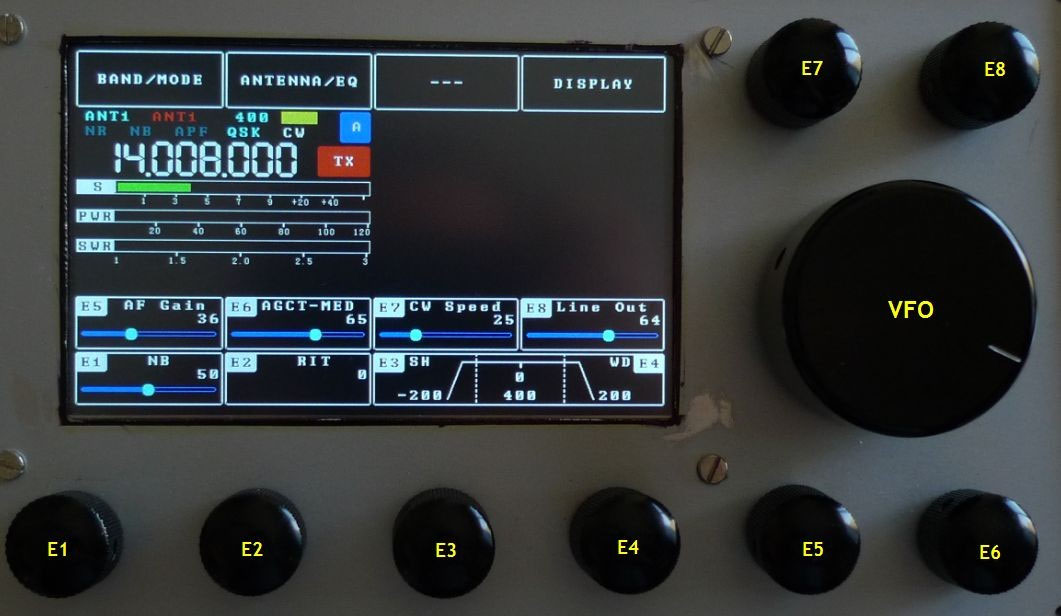 Touch screen and encoders - IW7DMH - Ham Radio Station