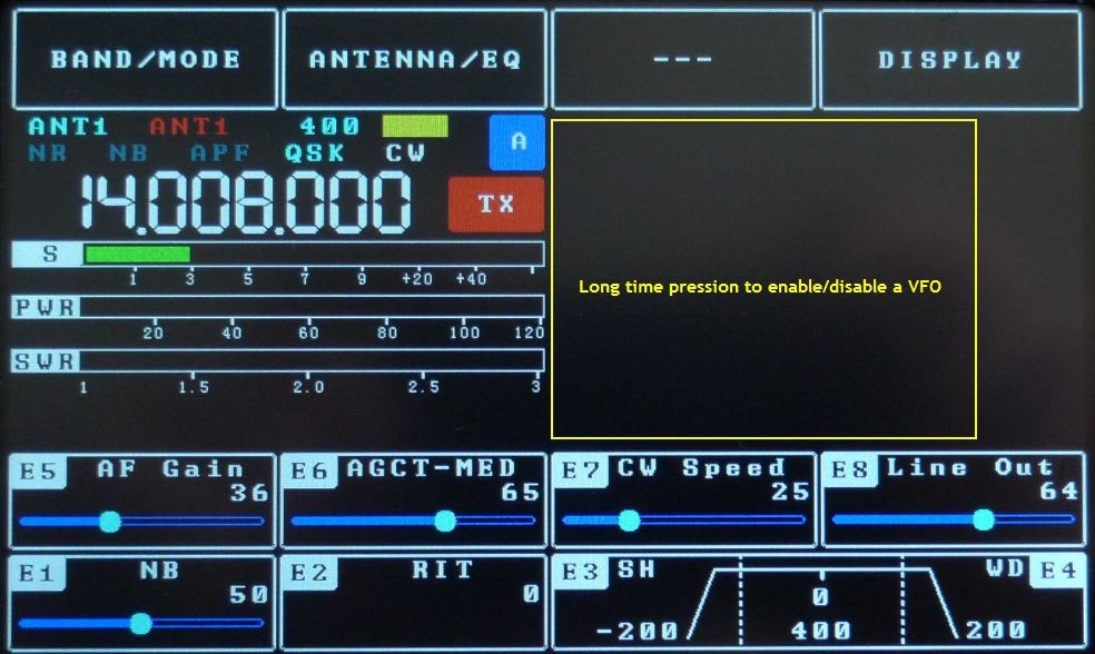 Touch screen and encoders - IW7DMH - Ham Radio Station