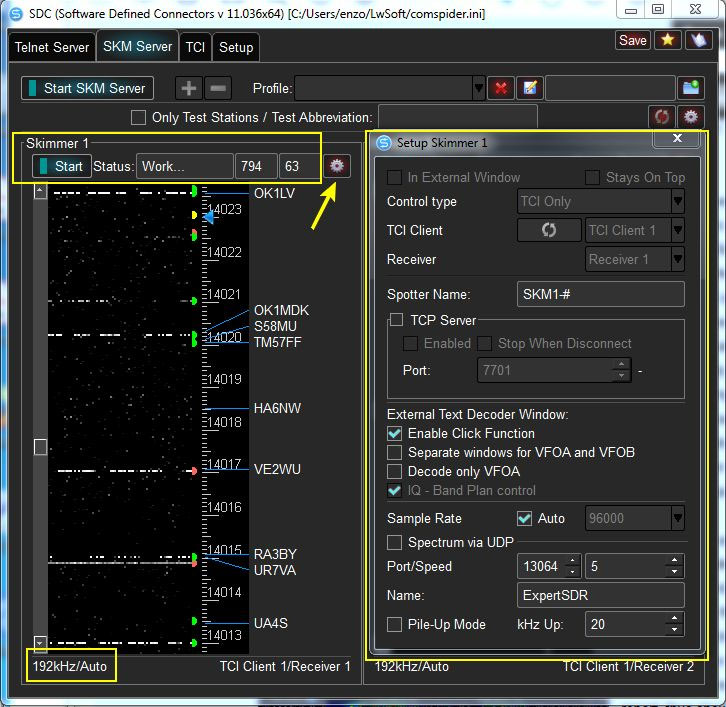 SDC (cw) Skimmer - IW7DMH - Ham Radio Station