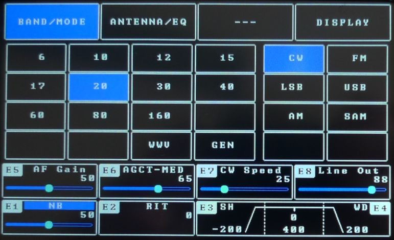Band-Mode menu - IW7DMH - Ham Radio Station