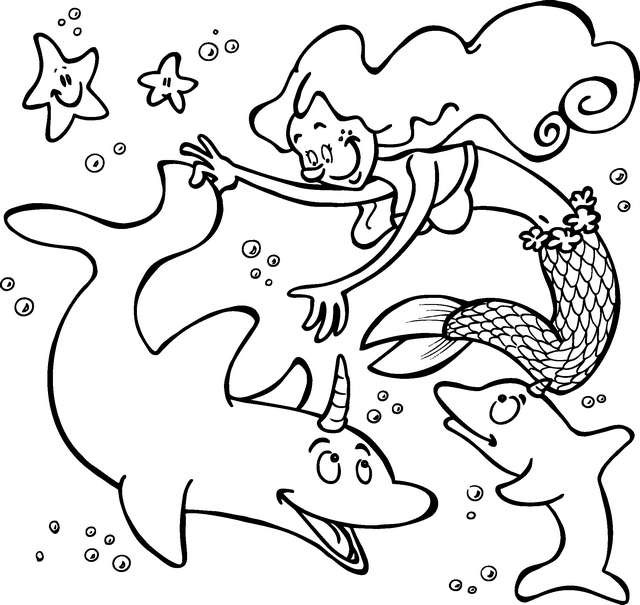 barbie mermaid coloring picture