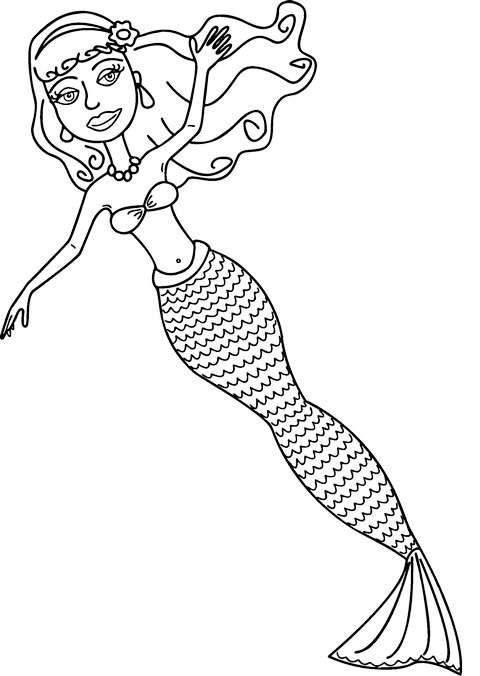 mermaid and merman coloring pages