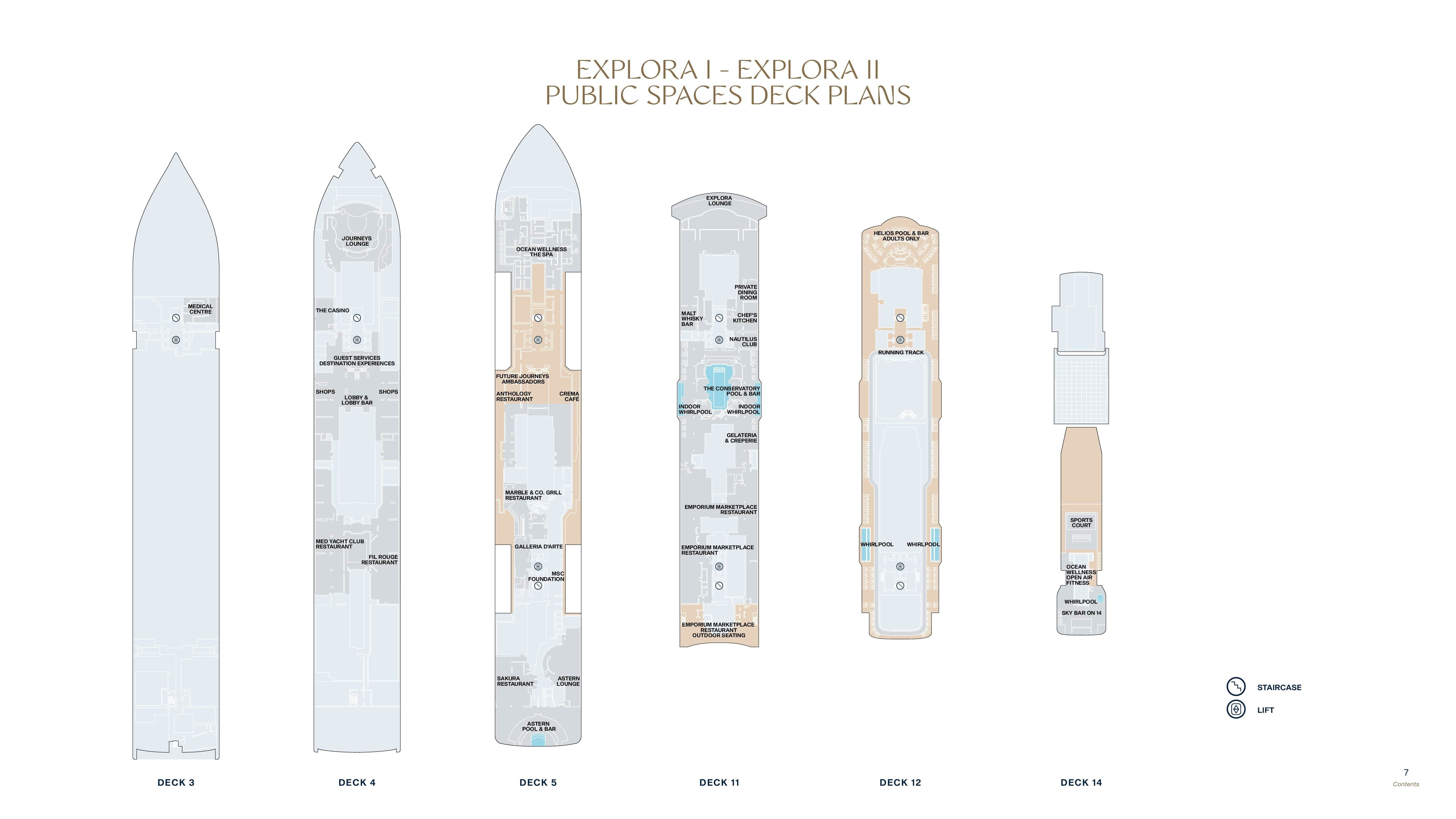 Explora 1 Deckplan - Emocean Luxus Kreuzfahrten