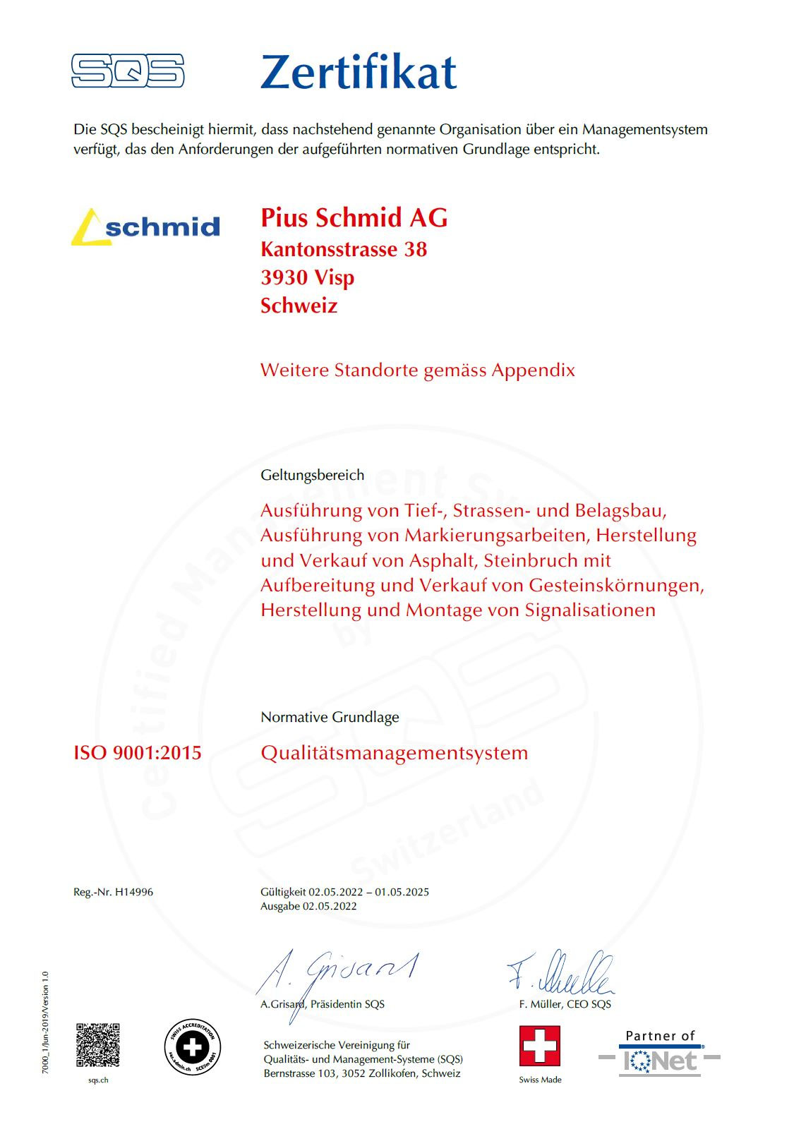 SQS - Pius Schmid AG