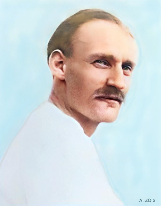 Rendered photos of Meher Baba's Western Men Close Ones by Anthony Zois ...