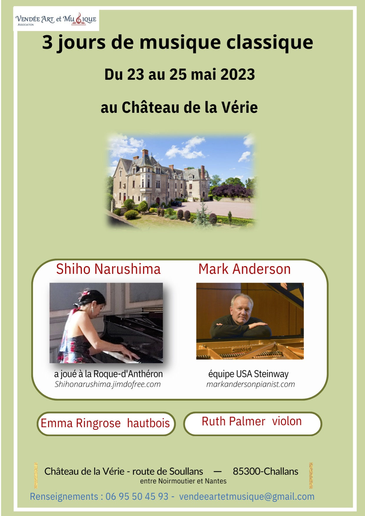 Concert de violon et piano - Shiho Narushima - Pianiste