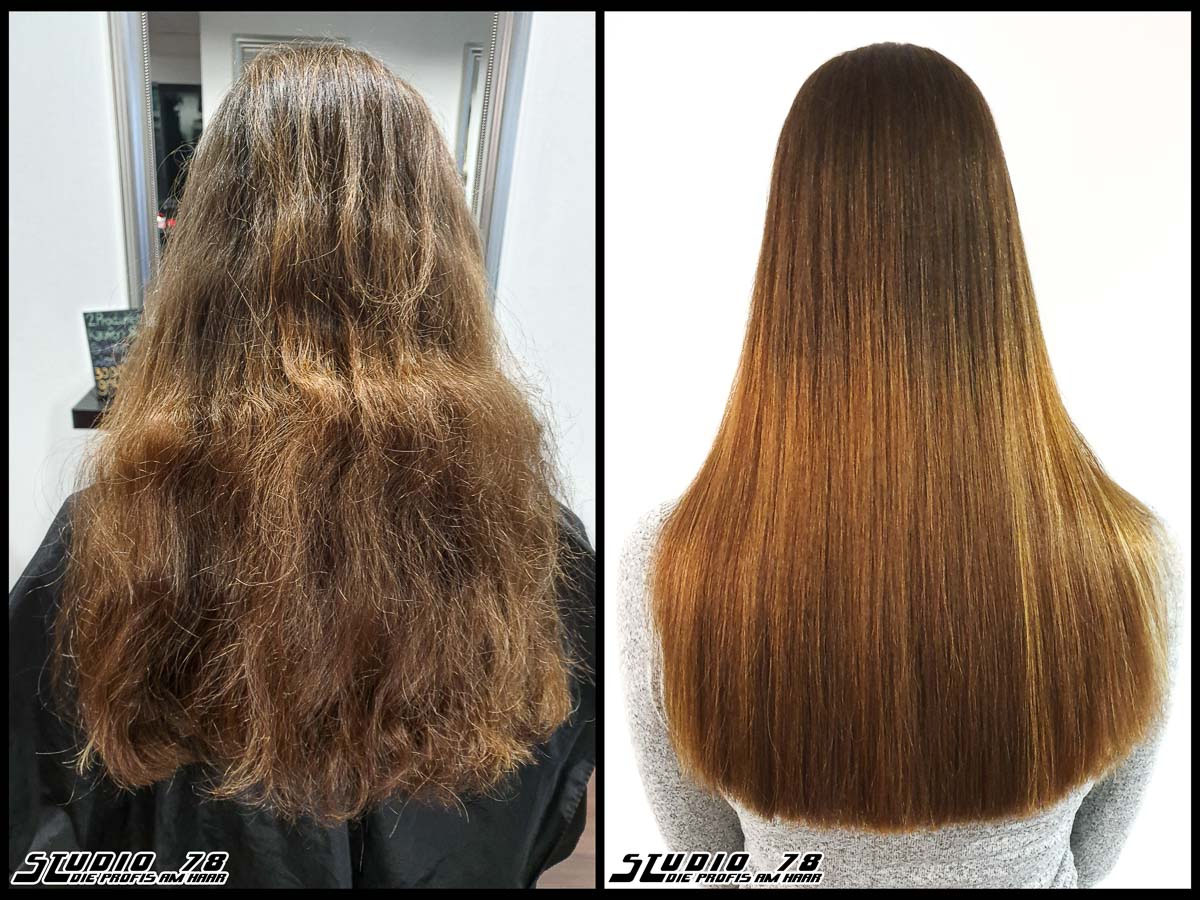 Luxus Vorher Nachher Keratin Glattung Fotos
