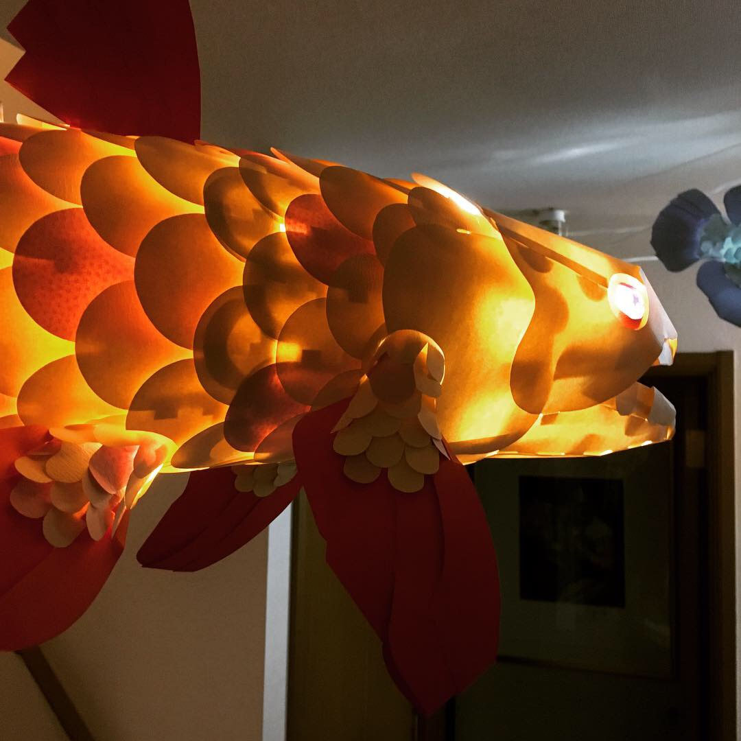 COELACANTH RED BASE - paper coelacanth （ペーパー シーラカンス LED）