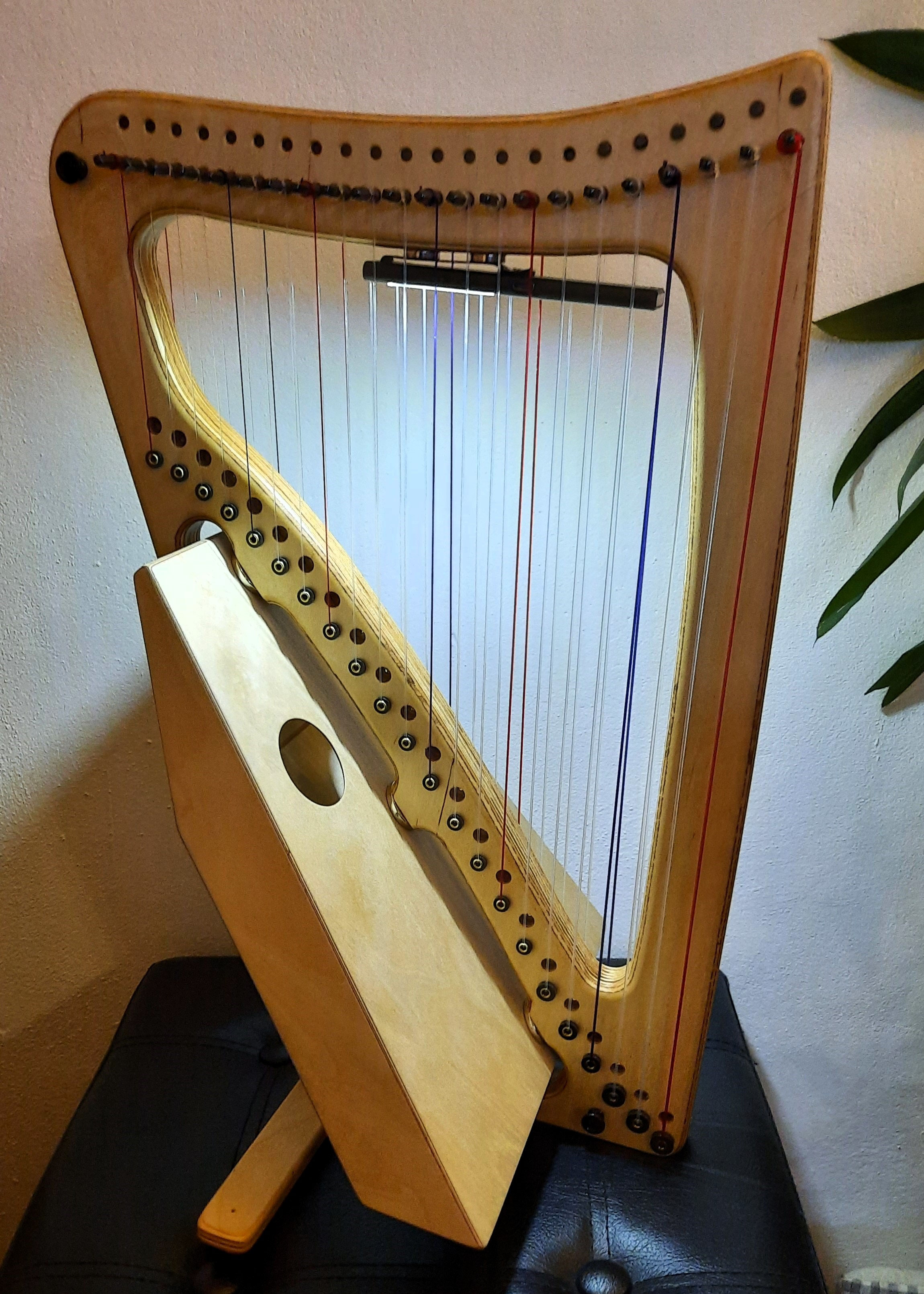 Very Small Lap Harp: Mini Luna 2x22 - Electric Harp and Travel Harp