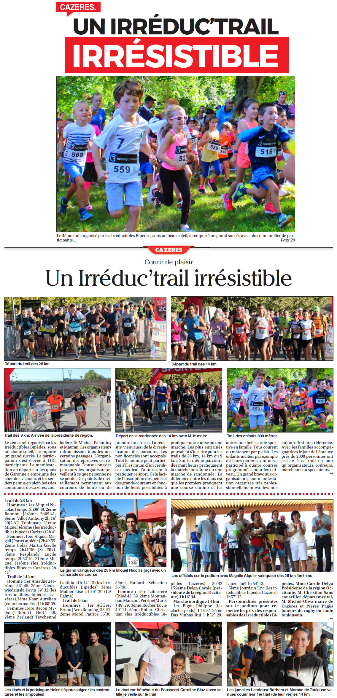 Presse 2019 - Irréduc'trail de Cazères