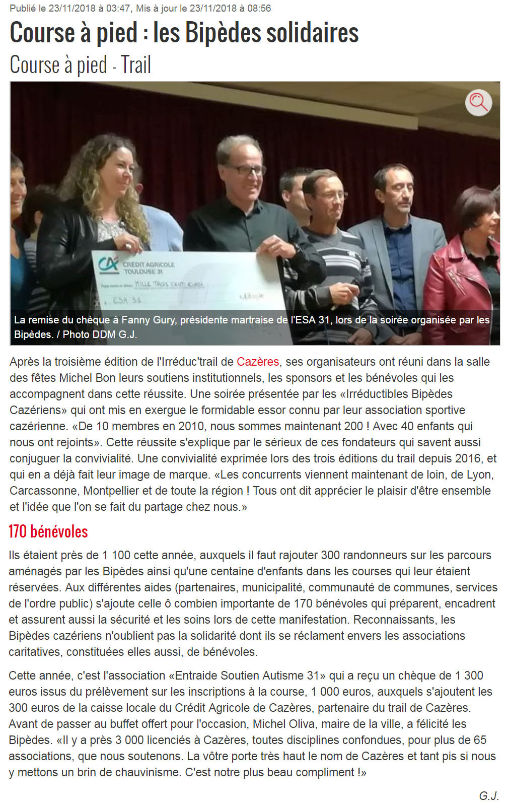 Presse 2018 - Irréduc'trail de Cazères