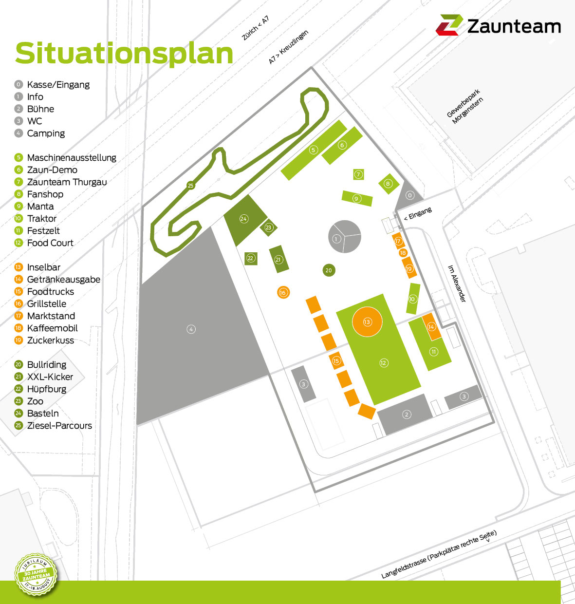 Situationsplan - Gewerbepark Morgenstern Frauenfeld
