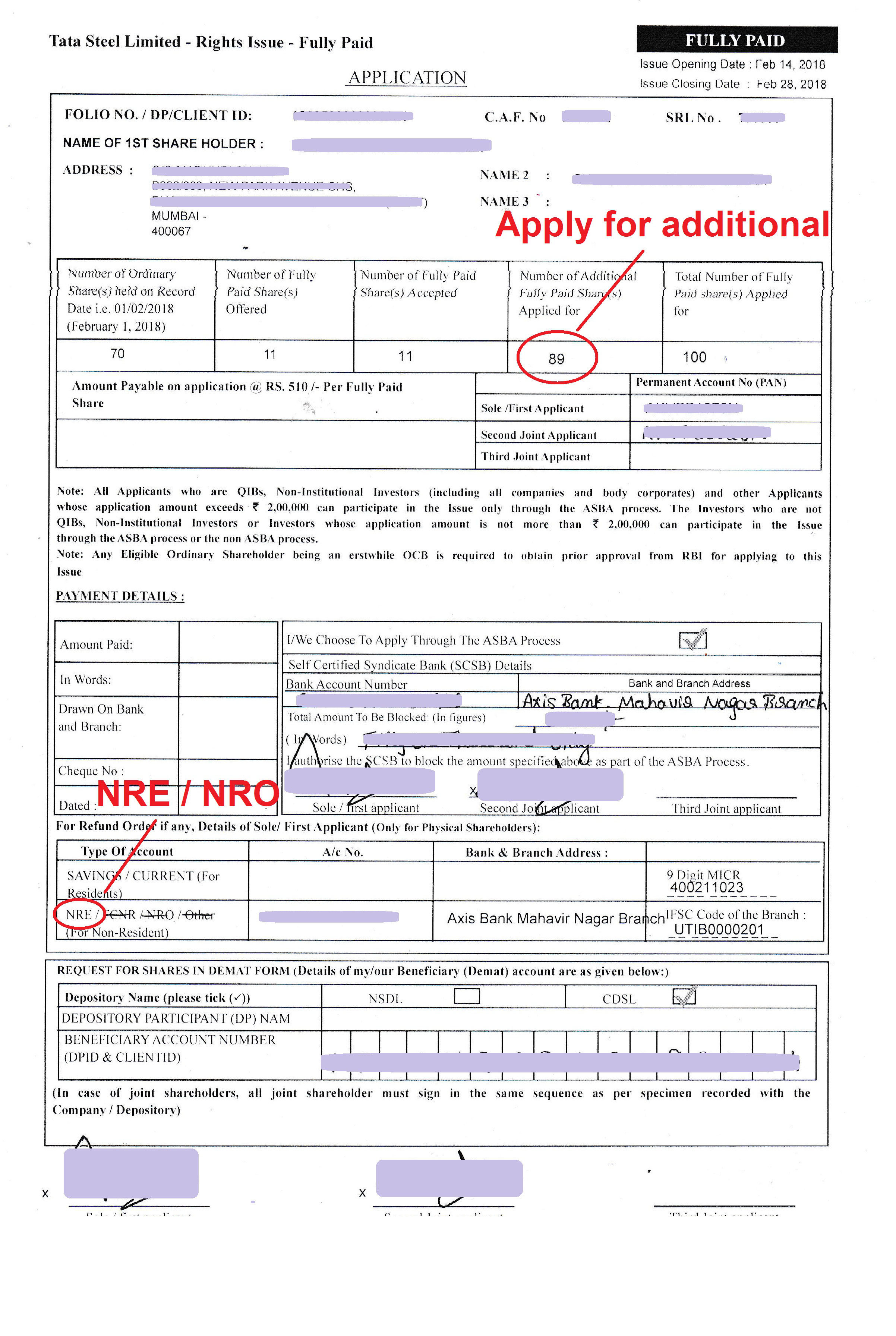 Tata Steel Rights Issue Form For NRI NRE NRO Deca tata-steel-rights-issue-form-for-nri-nre-nro-deca