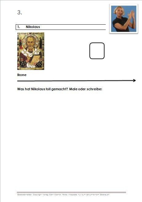 nikolaustag in deutschland arbeitsblatt