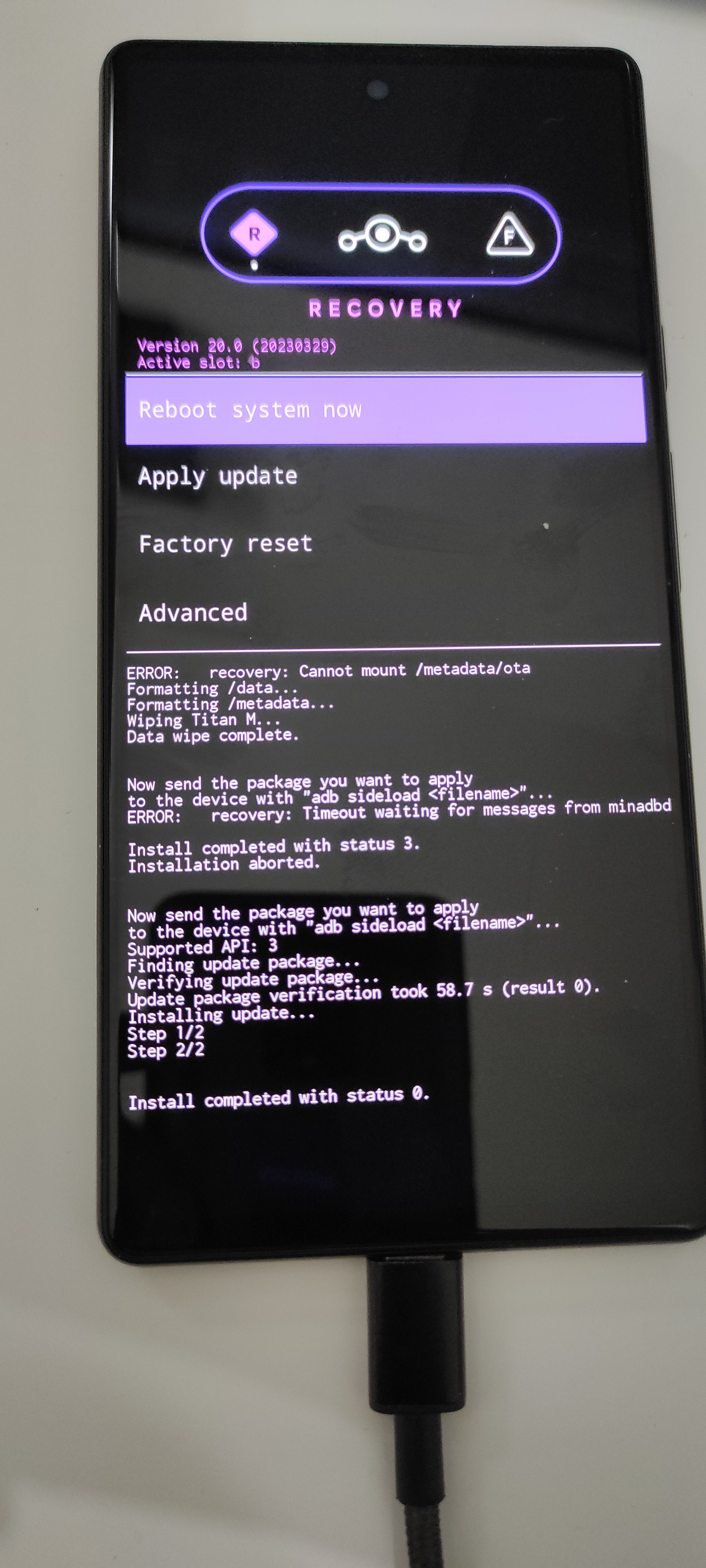 Step 3a: Install a custom rom via recovery - pixelcustom
