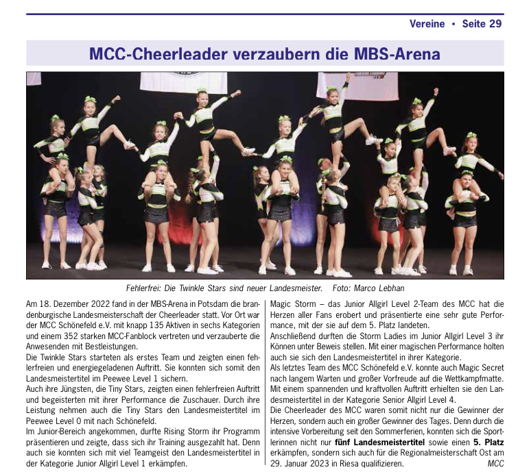 2025 - MCC - Magic Cheer Circle Schönefeld