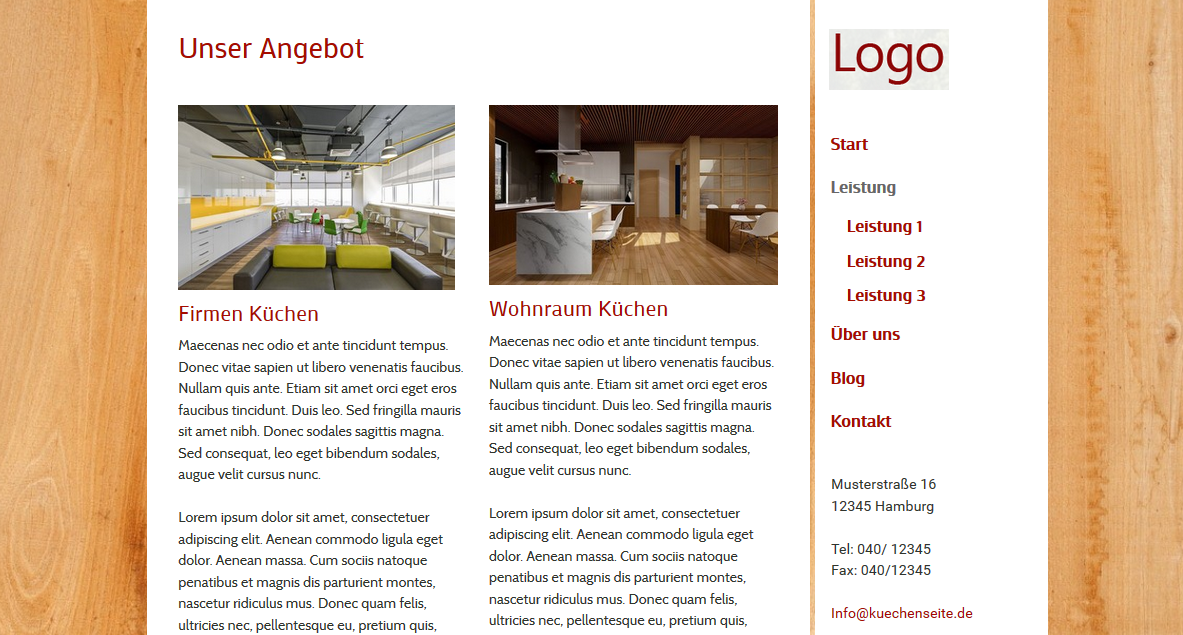 Homepage Layout-Beispiele - Webseite erstellen