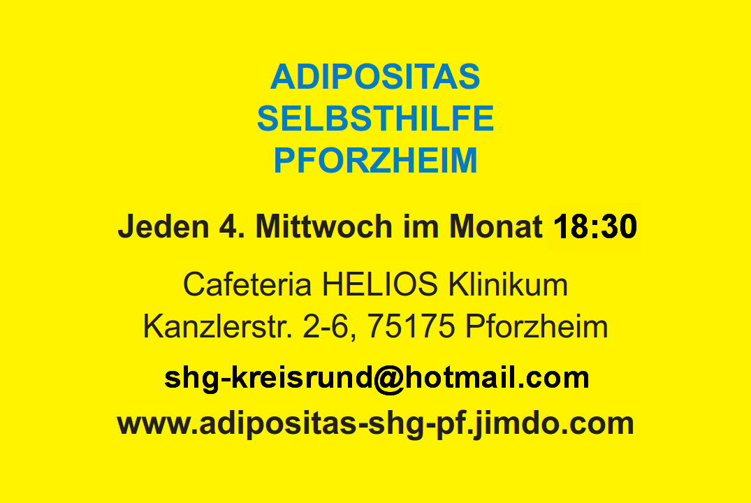 Flyer - Adipositas SHG KREISRUND Pforzheim