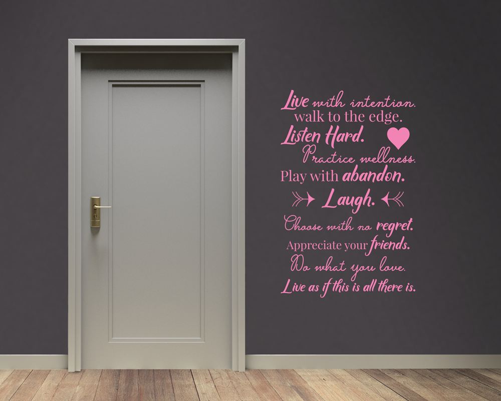 Live with intention - Wall Art Company