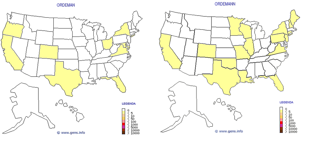 Herkunft und Verbreitung der Ordemanns - Genealogie Ordemann und ...