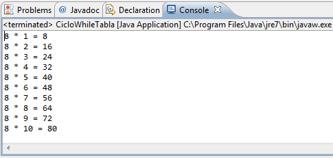 Ciclo while 2: Operaciones - Página Jimdo de tutospoo