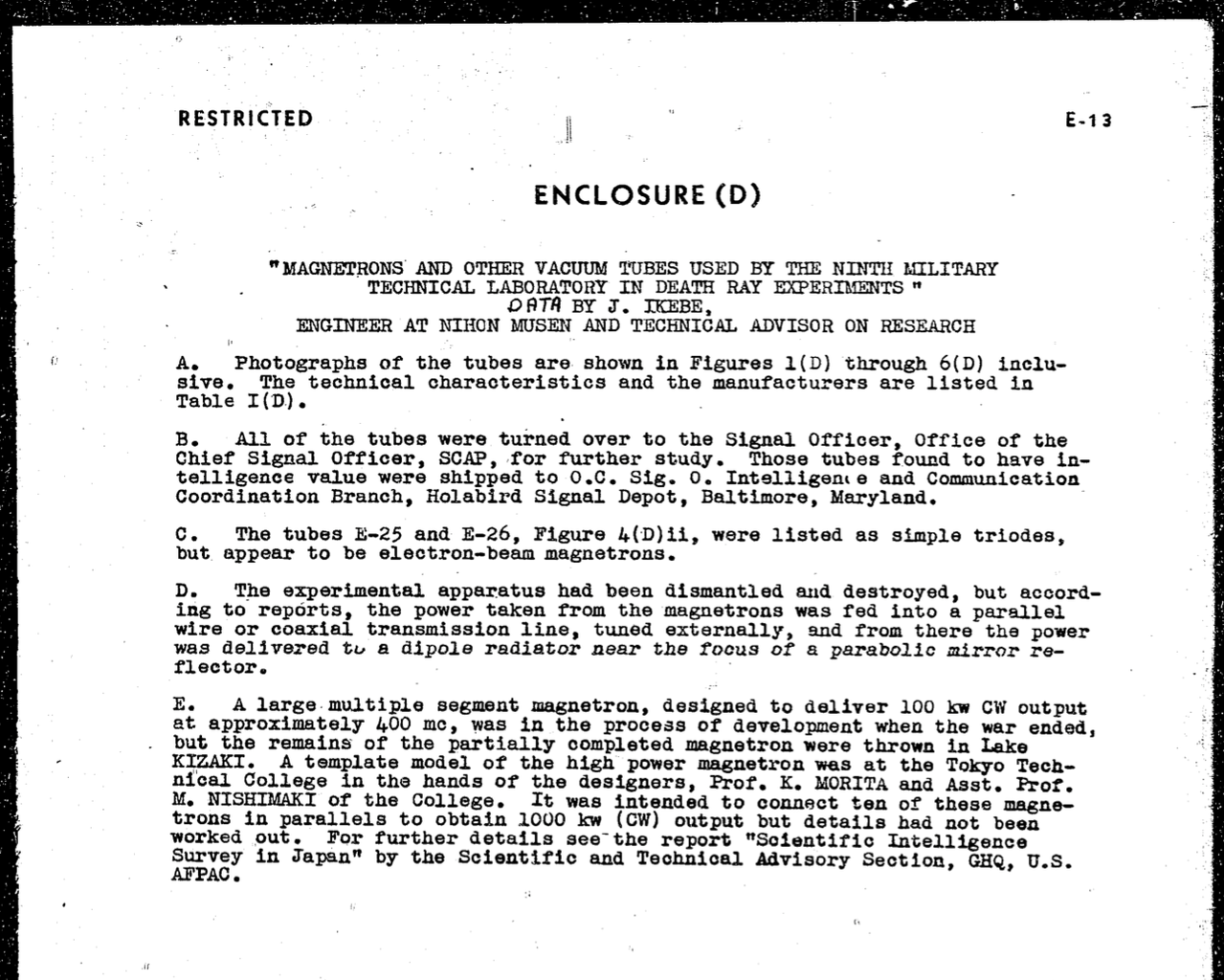 Japanese radar and related weapons - Open Tesla Research