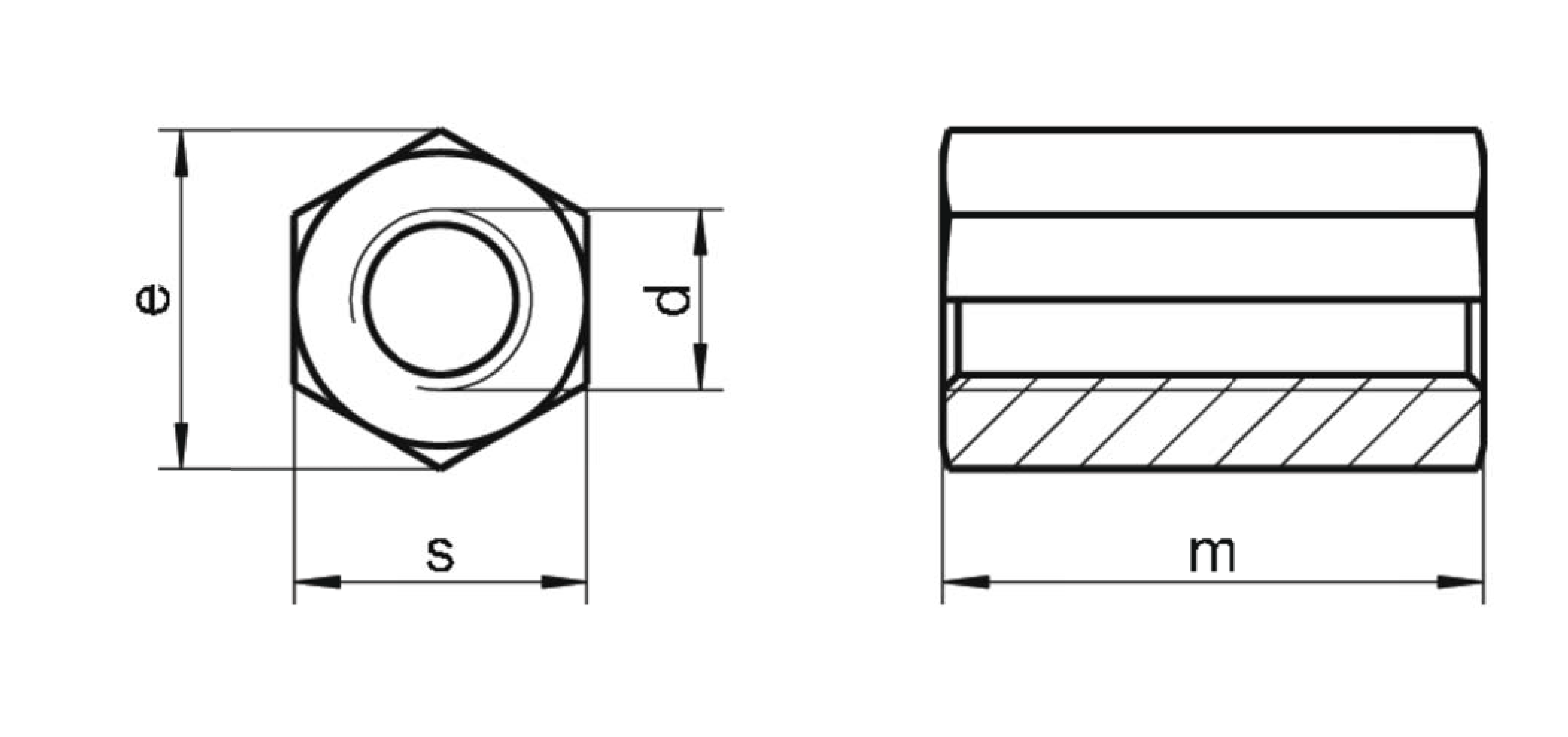 Distanzmuffen sechskant - www.Workerswelt.de