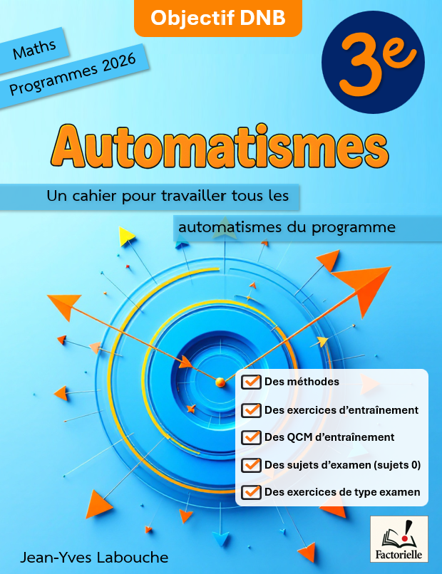 Cahier d'automatismes en 3e - Mon classeur de maths