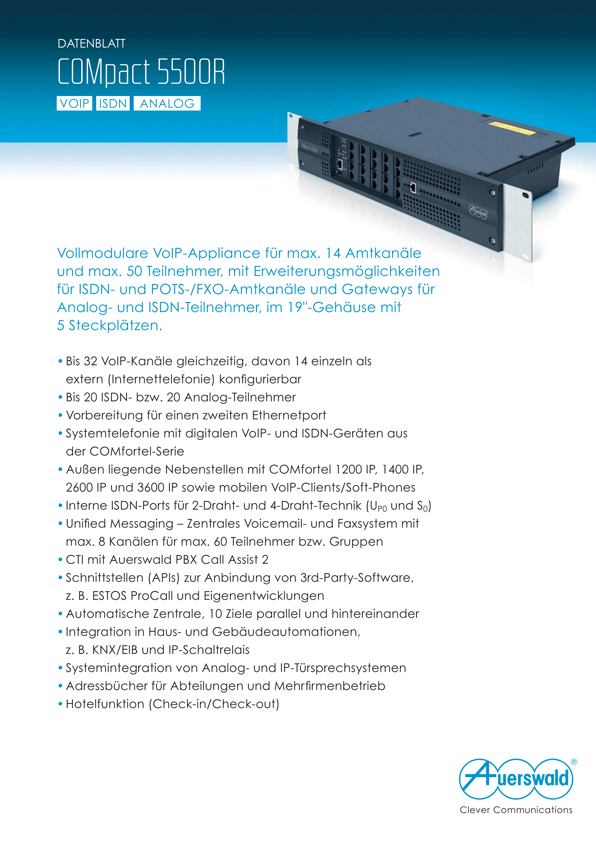 Auerswald COMpact 5500R - Auerswald Center München | KB NetSystems GmbH ...