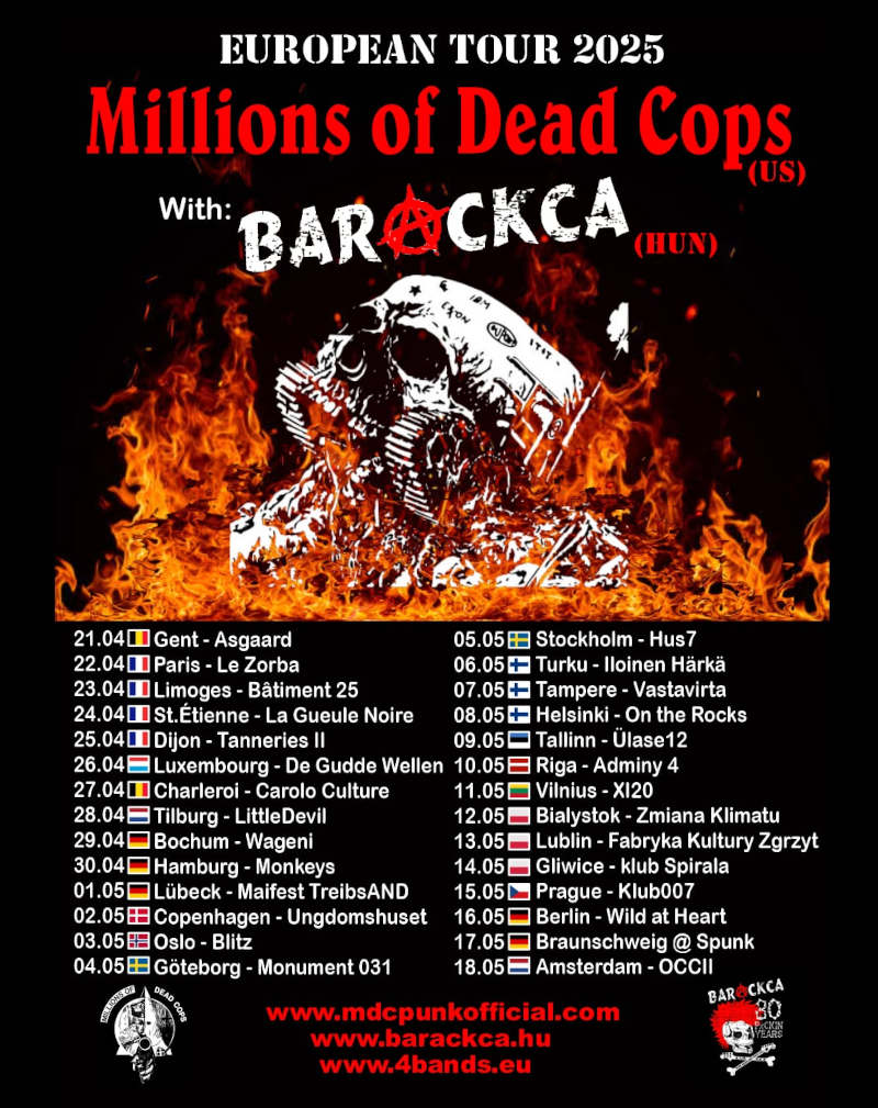 MDC/Millions of Dead Cops - EU tour - Underdog Fanzine