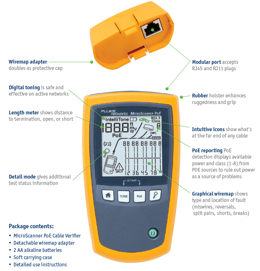 FLUKE MicroScanner POE - Netzwerkanalyse und IT-Sicherheit