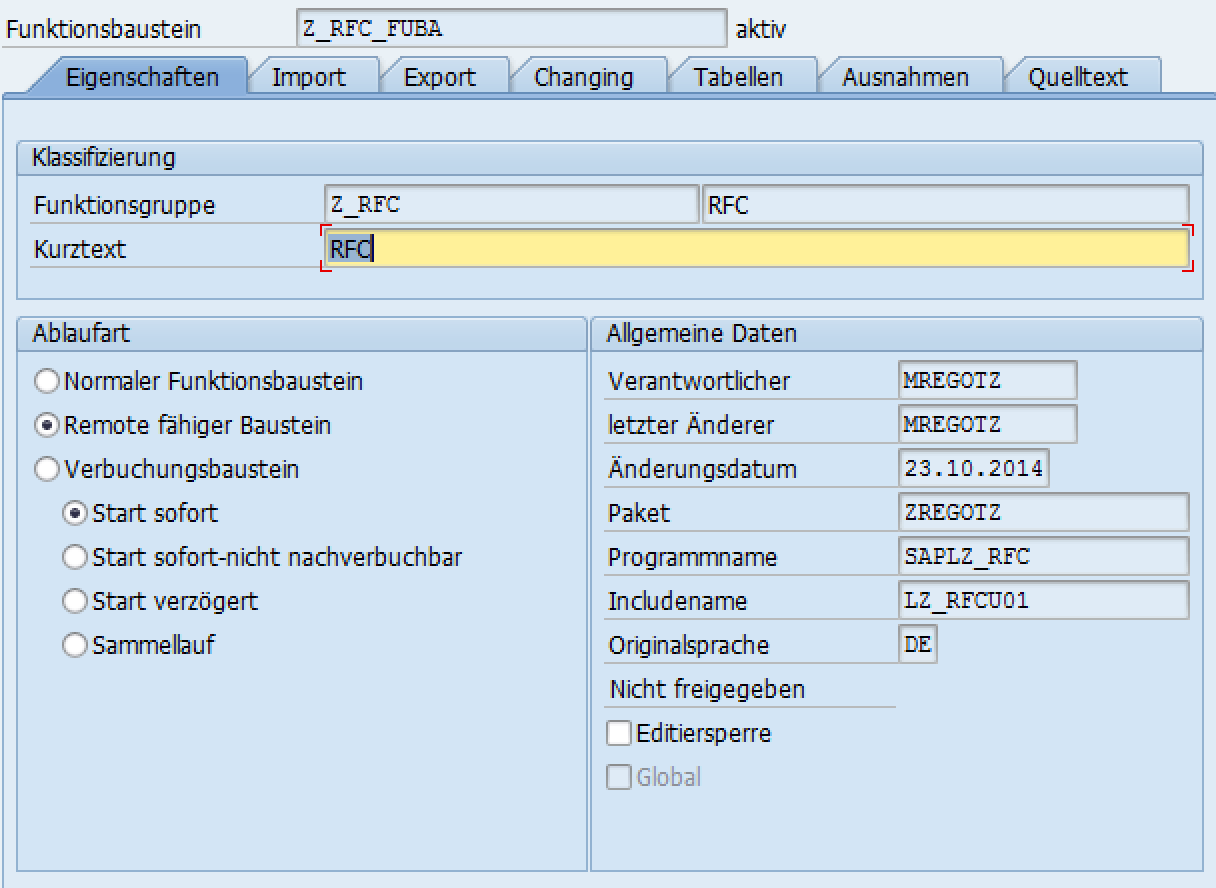 So können Sie eine RFC Schnittstelle erstellen - regotz