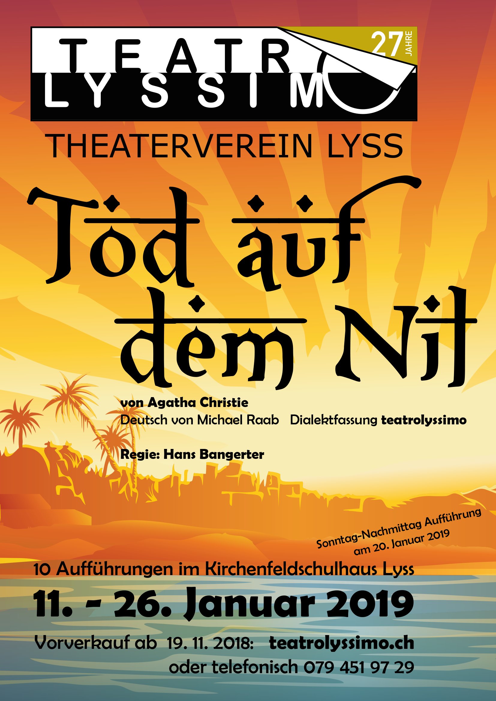 Tod auf dem Nil von Agatha Christie, Michael Raab - Teatrolyssimo