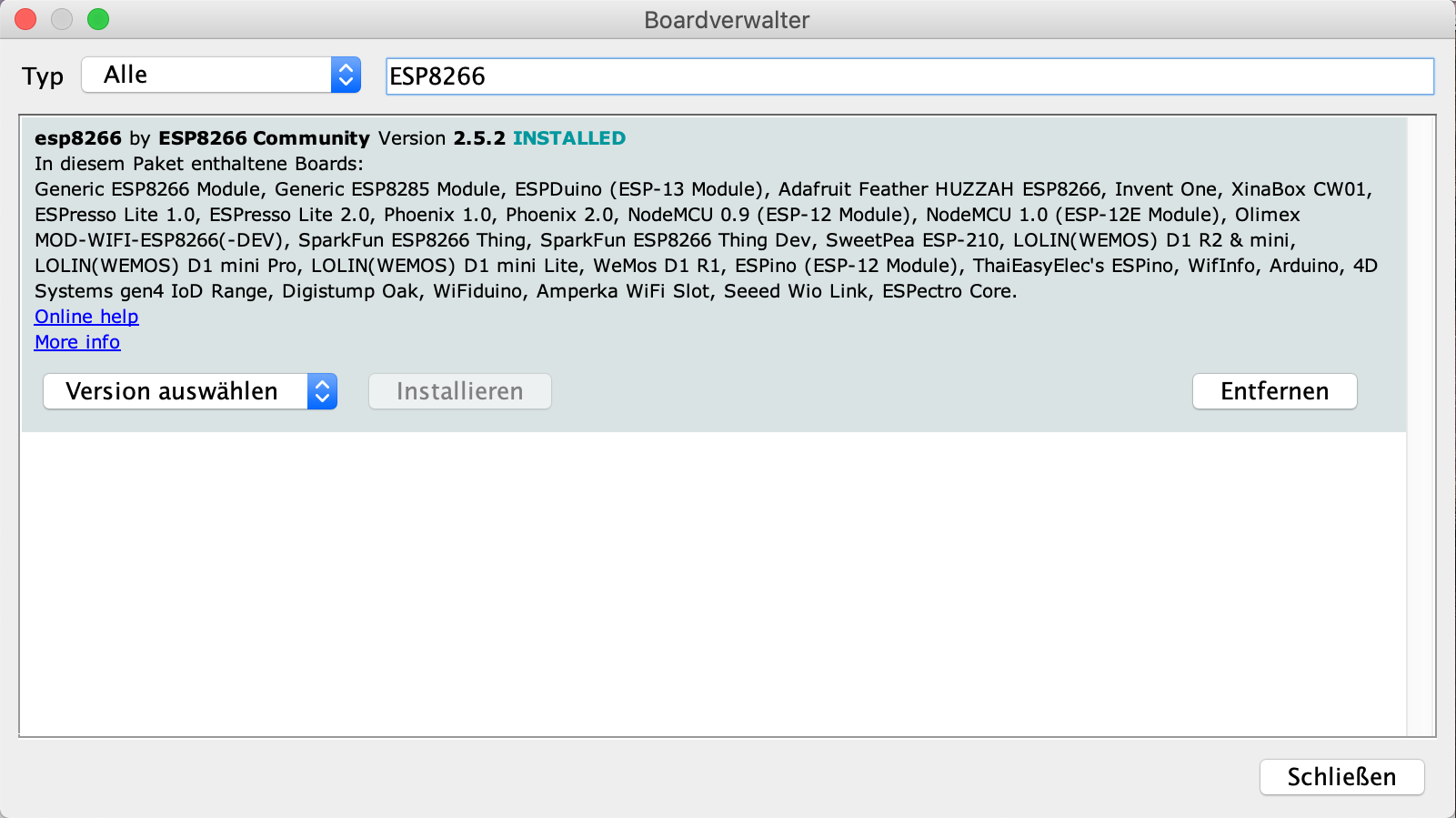 ESP8266 mit der Arduino IDE - zeitvogels Webseite!
