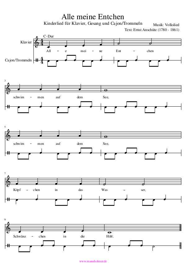 Kinderlieder - Manu Holmer - Schlagzeug- und Wortspielerin