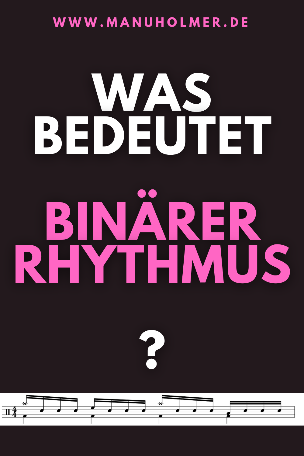 Sechzehntelpause: Grundwissen zum Pausenwert - Manu Holmer - Schlagzeug ...