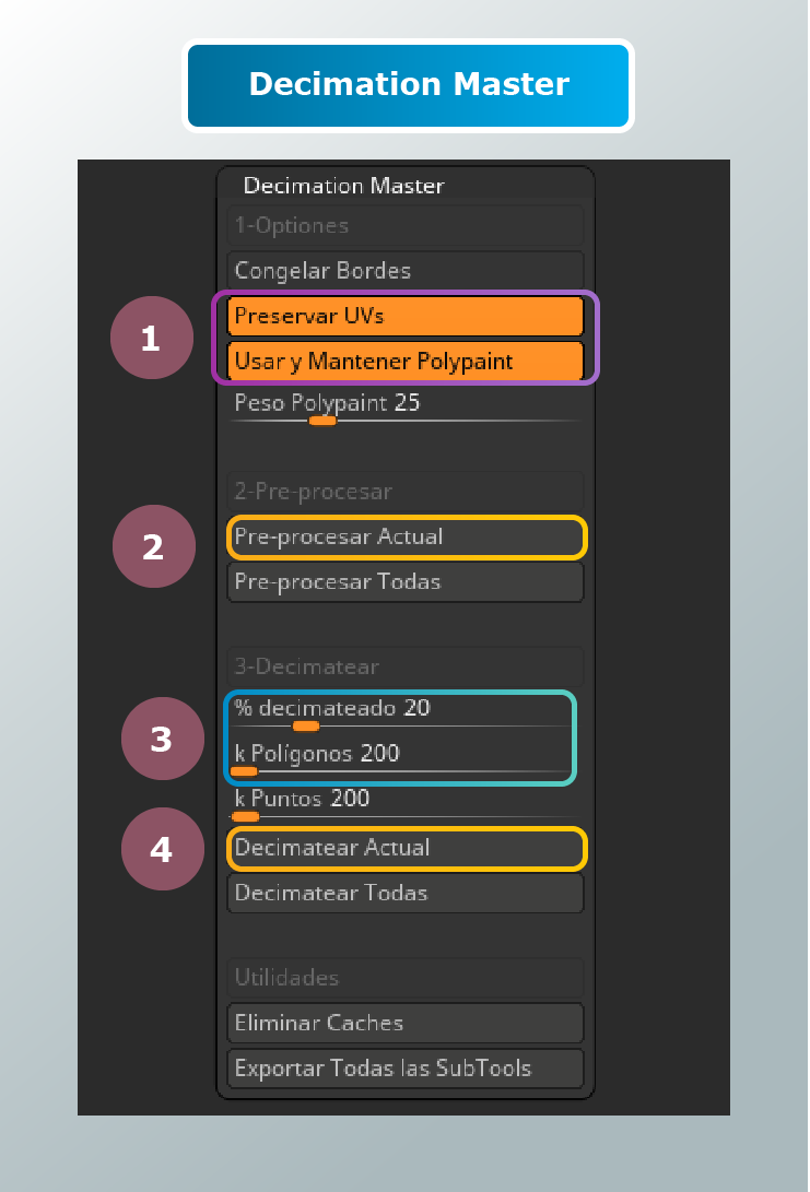 Decimation Master - Guía Poly-Clay